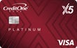 Credit One Bank Platinum X5 Visa® Review | CreditCards.com